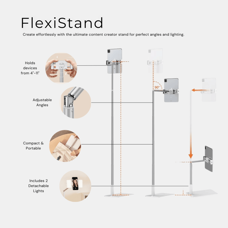 FlexiStand® | Adjustable Phone Stand with Lights for Content Creators ...